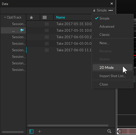 Reconstruction and 2D Mode - EXTERNAL OptiTrack Documentation